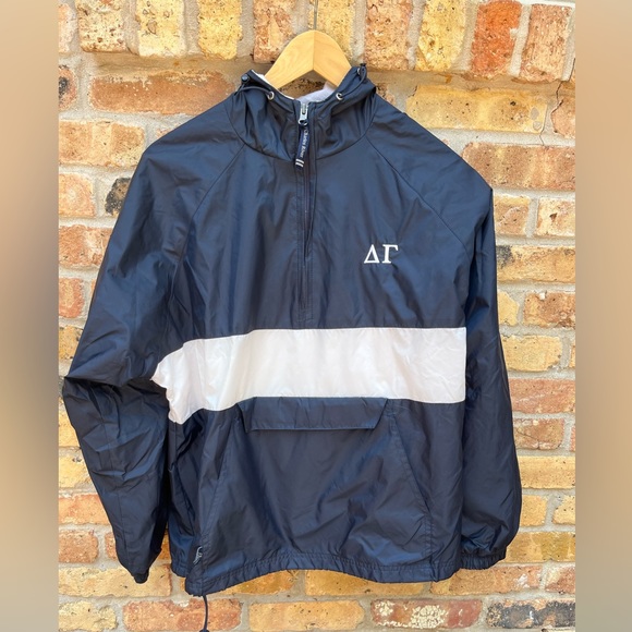 Charles River Apparel | Jackets & Coats | Delta Gamma Rain Pullover Sz ...